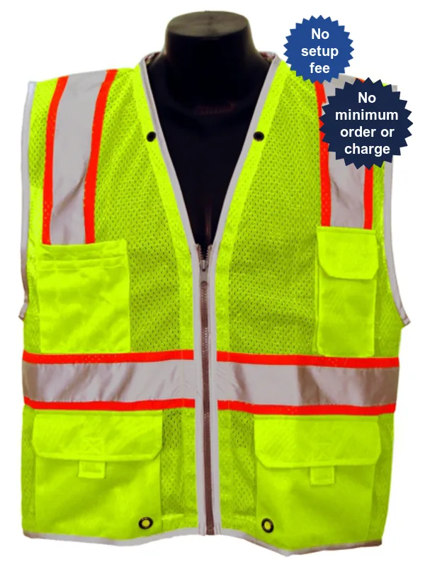 ANSI Class 2 Engineer/Inspector Safety Vest | V1510L | Airport Safety Store