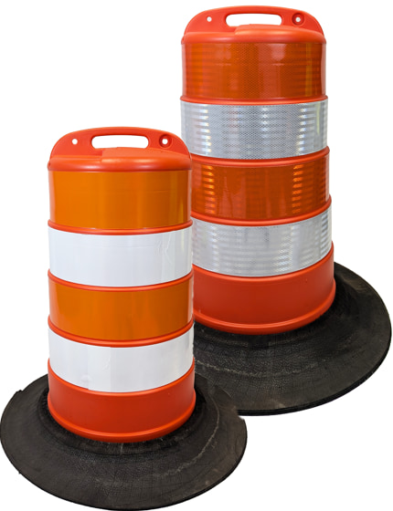 Plastic Barricade Channelizer Drums | Traffic Safety Store